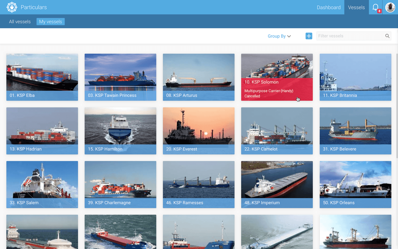 CFM Vessel Particulars